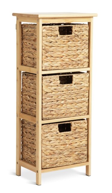 Habitat Bamboo 3 Drawer Bathroom Storage Unit - Natural by Habitat ...
