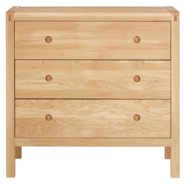 Habitat Radius 3 Drawer Chest - Oak by Habitat | ufurnish.com