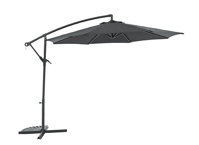 Habitat 2.5m Overhanging Garden Parasol - Black by Habitat | uFurnish.com