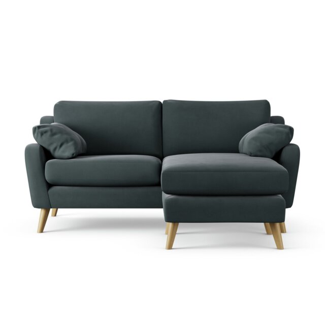 Habitat Ivor Right Hand Corner Sofa - Charcoal - Ash Leg by Habitat ...