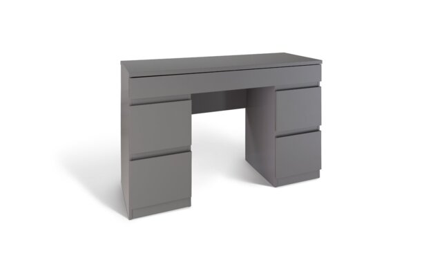 Habitat Jenson 5 Drawer Dressing Table Desk - Grey Gloss by Habitat ...