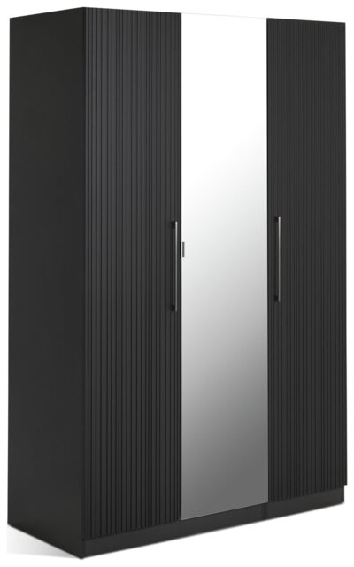 Habitat Hamburg Linear 3 Door Wardrobe - Anthracite by Habitat ...