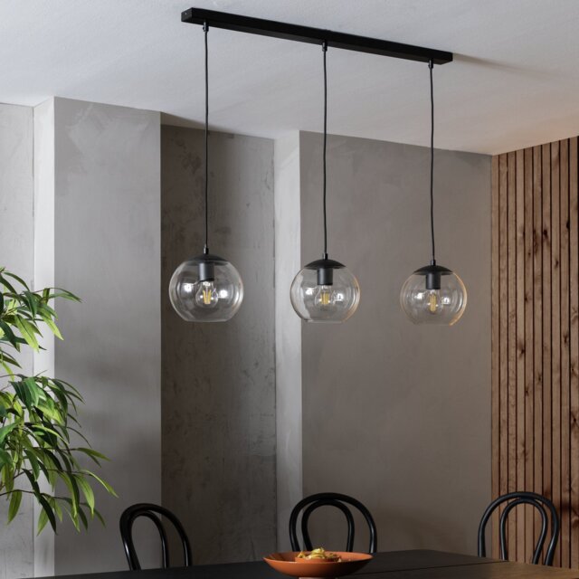 Habitat Coleman Metal 3 Light Bar Pendant Light -Matte Black by Habitat ...