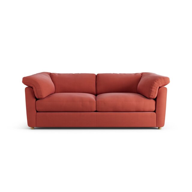 Habitat Wynn Fabric 3 Seater Sofa - Papaya - Ash Leg by Habitat ...