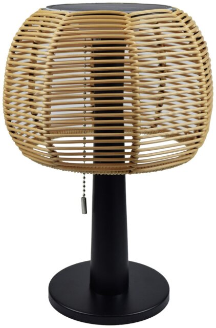 Habitat Warm White Solar Rattan Effect Table Lamp by Habitat | uFurnish.com