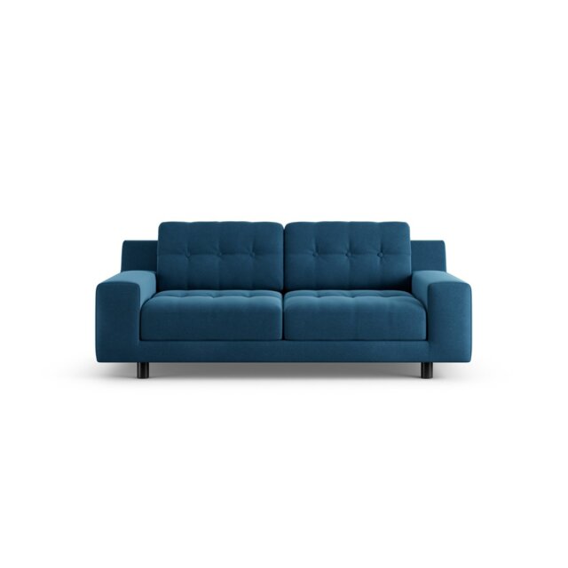 Habitat Hendricks Velvet 2 Seater Sofa - Ink Blue- Black Leg by Habitat ...