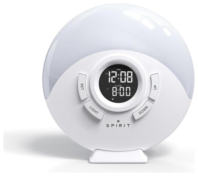Spirit Digital LED Wakeup Light Alarm Clock - White by Habitat ...