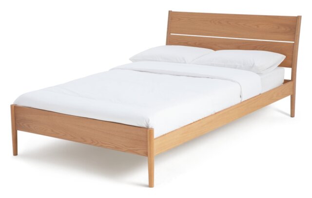 Habitat Scottie Double Bed Frame - Oak by Habitat | ufurnish.com