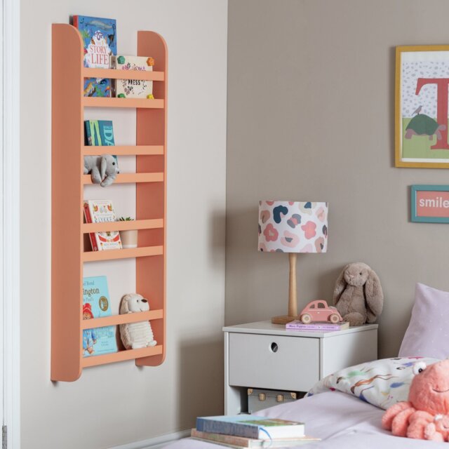 Habitat Kids Scandinavia Wall Mounted Bookcase - Peach by Habitat ...