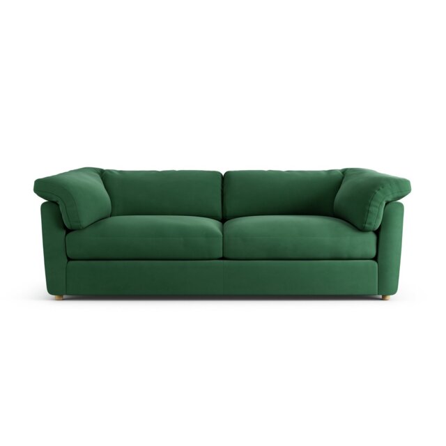 Habitat Wynn Fabric 4 Seater Sofa - Green - Ash Leg by Habitat ...