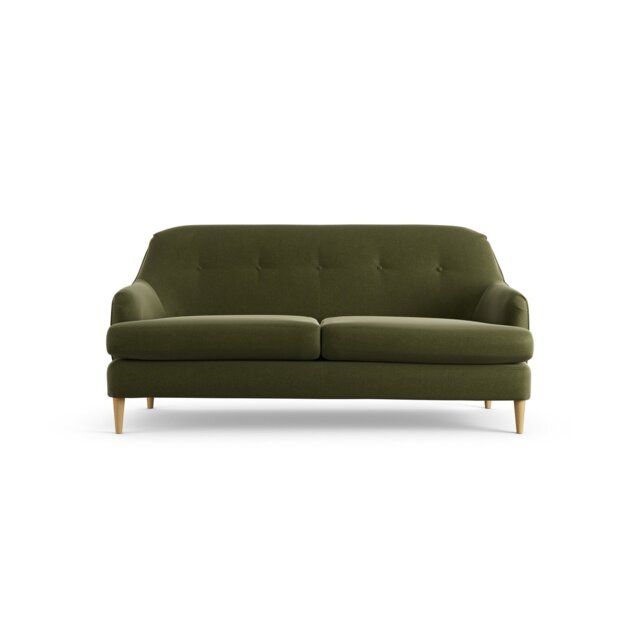 Habitat Frome Velvet 2 Seater Sofa - Moss Green - Ash Leg by Habitat ...