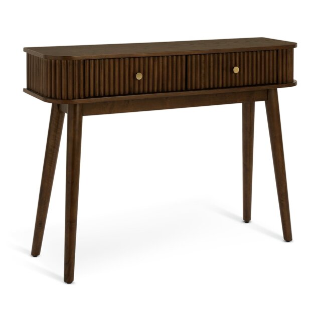 Habitat Kendi 2 Drawer Console Table - Walnut by Habitat | ufurnish.com