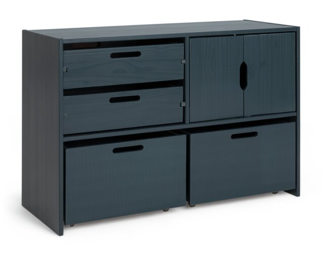Habitat Kids Rico Double Storage Unit - Ink Blue by Habitat | ufurnish.com