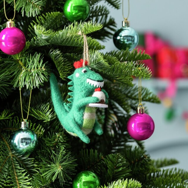 Habitat Felt Crocodile Christmas Tree Decoration by Habitat | ufurnish.com