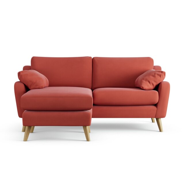 Habitat Ivor Left Hand Corner Sofa - Papaya - Ash Leg by Habitat ...