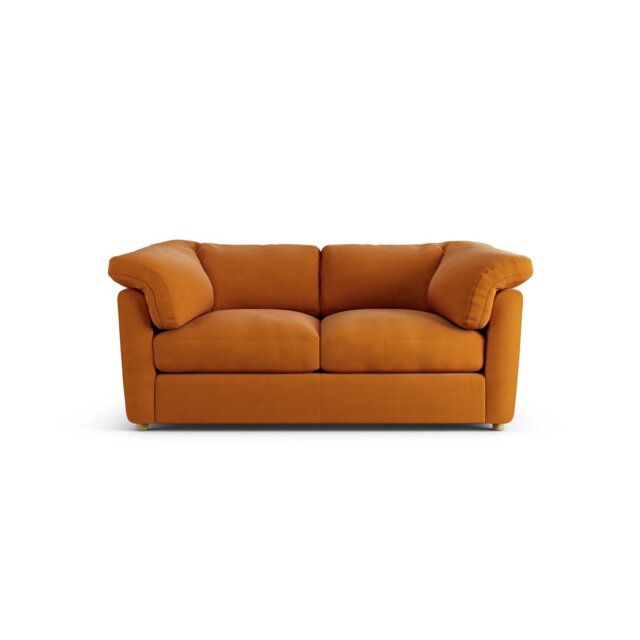 Habitat Wynn Fabric 2 Seater Sofa - Orange - Ash Leg by Habitat ...