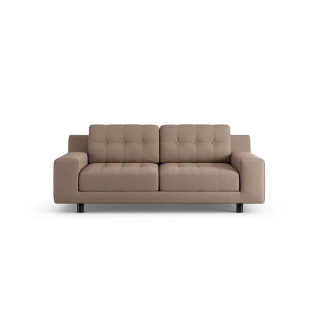 Habitat Hendricks Fabric 2 Seater Sofa - Biscuit - Black Leg by Habitat ...