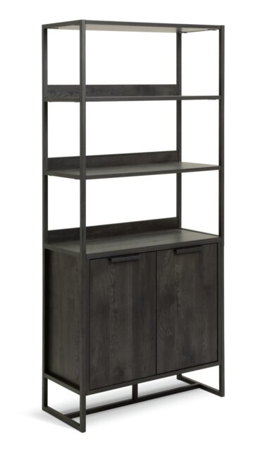 Habitat Nomad 2 Door Display Cabinet - Black by Habitat | uFurnish.com