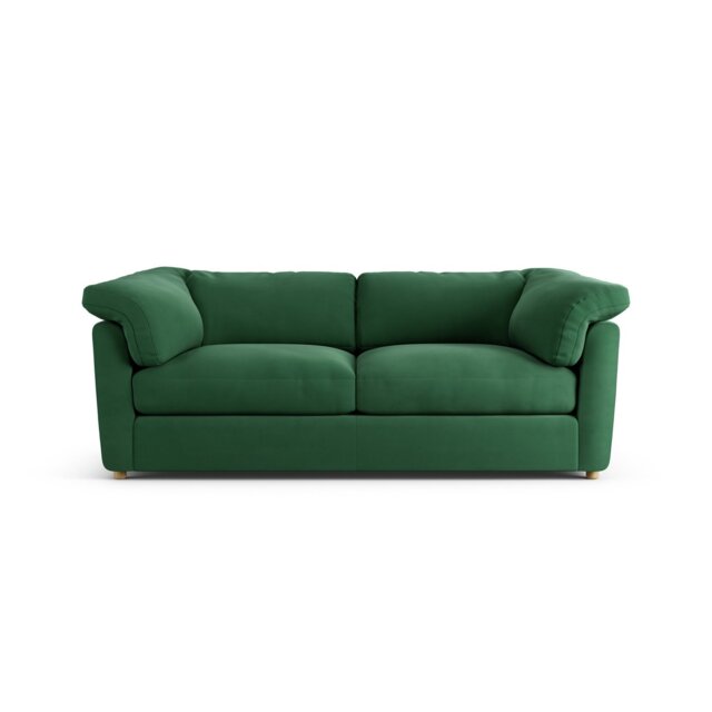 Habitat Wynn Fabric 3 Seater Sofa - Green - Ash Leg by Habitat ...