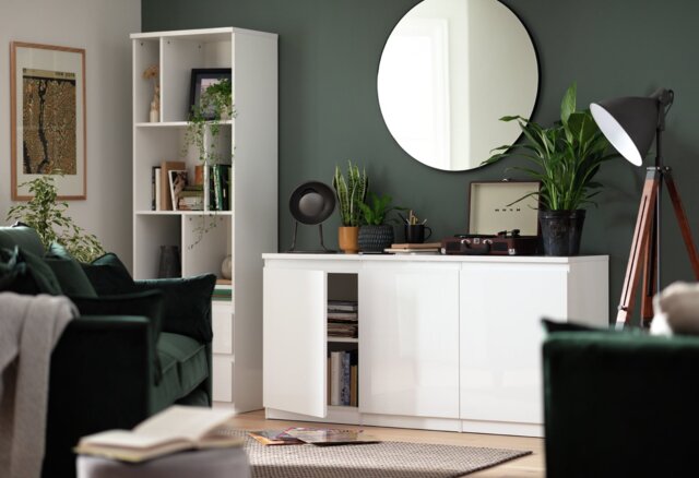 Habitat Jenson 3 Door Sideboard - White Gloss by Habitat | ufurnish.com