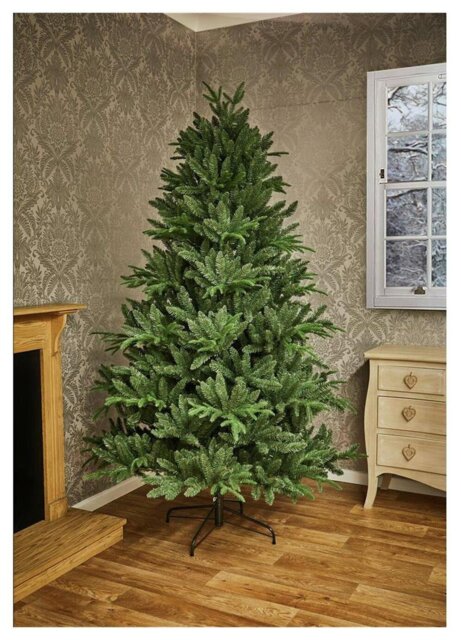 Premier Decorations 8ft Aspen Fir Christmas Tree & Stand by Habitat ...
