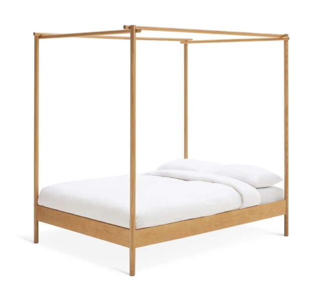 Habitat Akari 4 Poster Double Wooden Bed Frame - Natural by Habitat ...