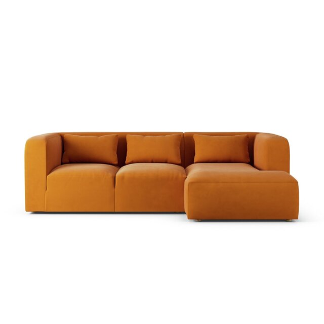 Habitat Lars Right Hand Corner Sofa - Orange - Ash Leg by Habitat | ufurnish.com