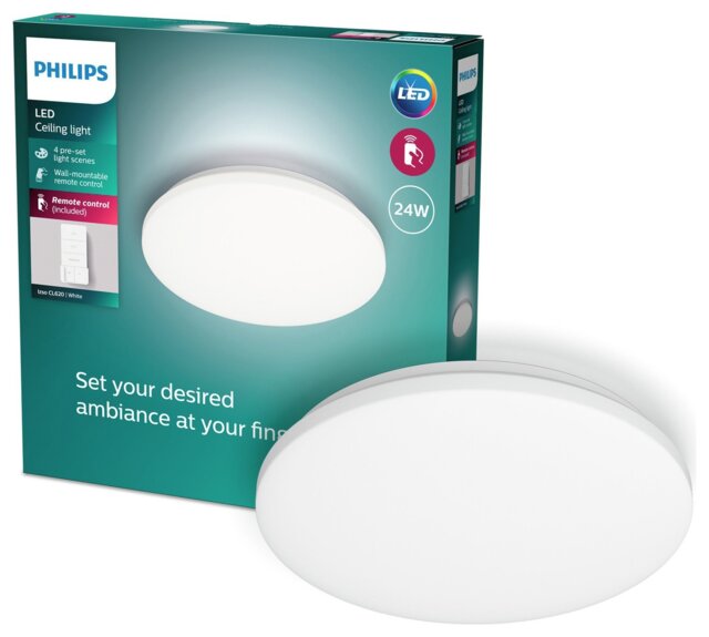 Philips Izso LED Ceiling Light - White by Habitat | ufurnish.com