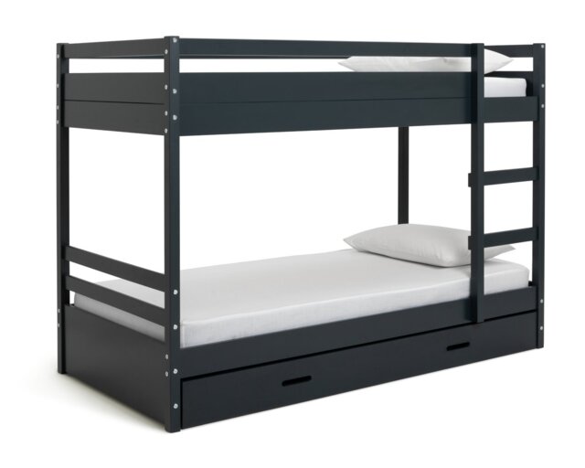 Habitat Rico Bunk Bed Frame With Drawer & 2 Mattres-Ink Blue by Habitat ...