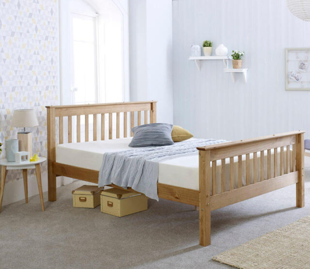 Somerset - King Size - High Foot-End Bed - Waxed Pine - Wooden - High ...