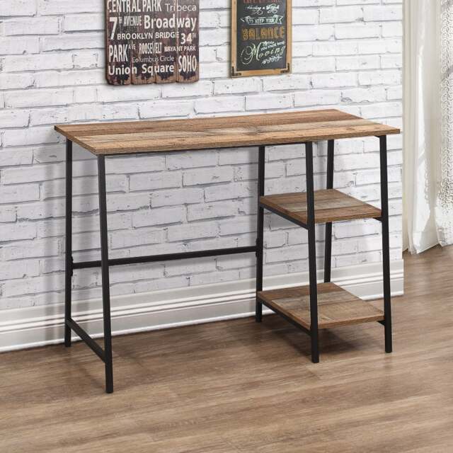 Urban Rustic Oak Desk by Happy Beds | ufurnish.com