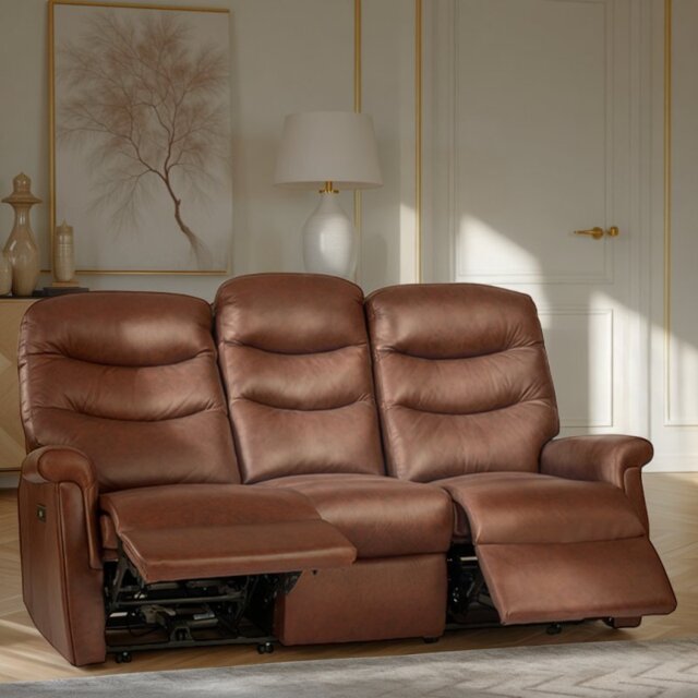 Celebrity Hollingwell 3 Seater Recliner Sofa in Leather - Without ...