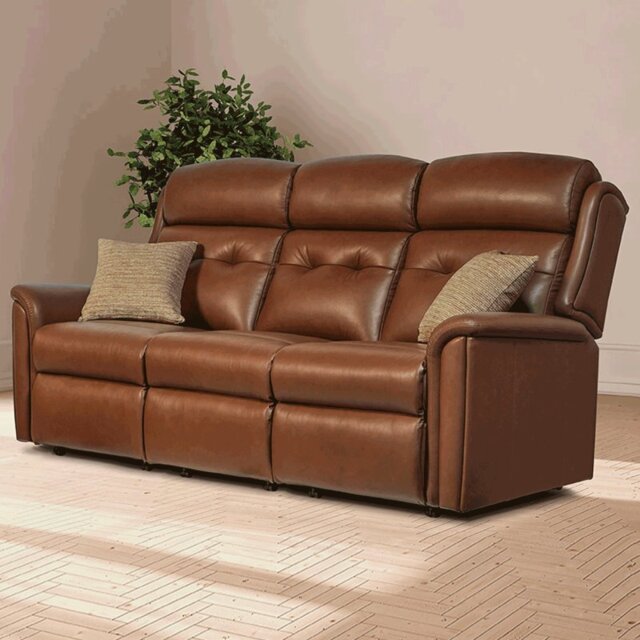 Sherborne Roma 3 Seater Sofa in Leather - Small - Range 1 by Haskins ...