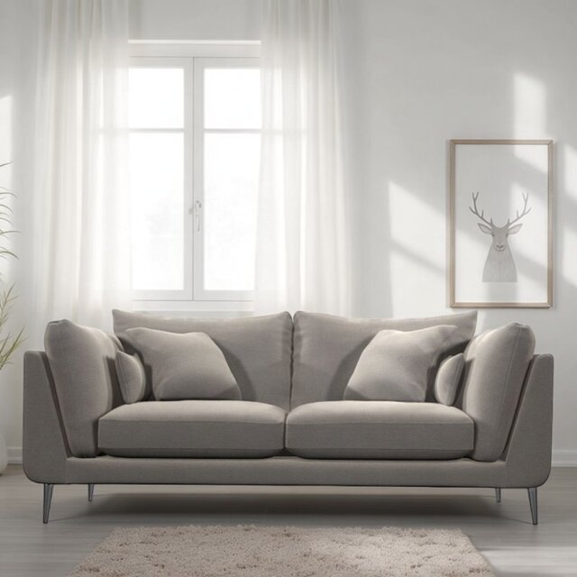 Hugo Medium Sofa in Fabric - Cove by Haskins Furniture | uFurnish.com