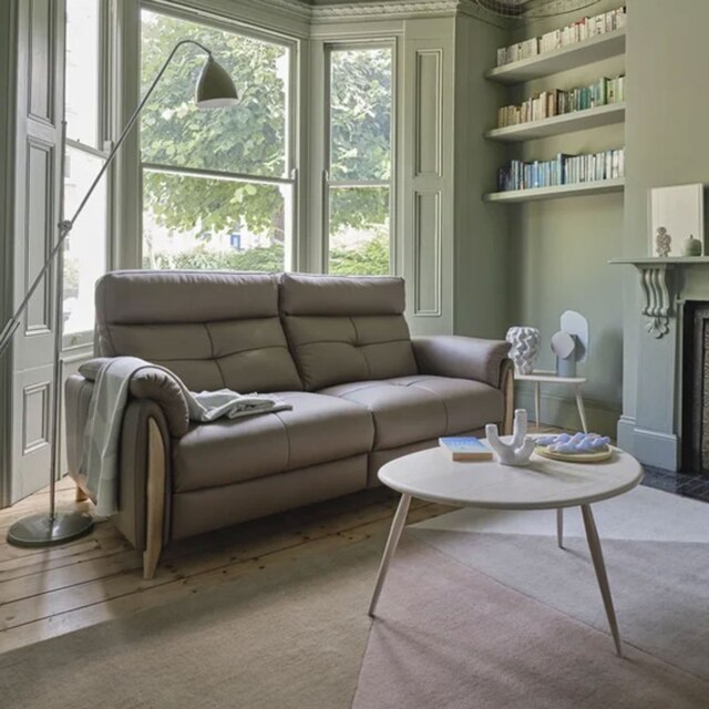 Ercol Mondello Medium Powered Recliner Sofa in Leather - Paloma ...