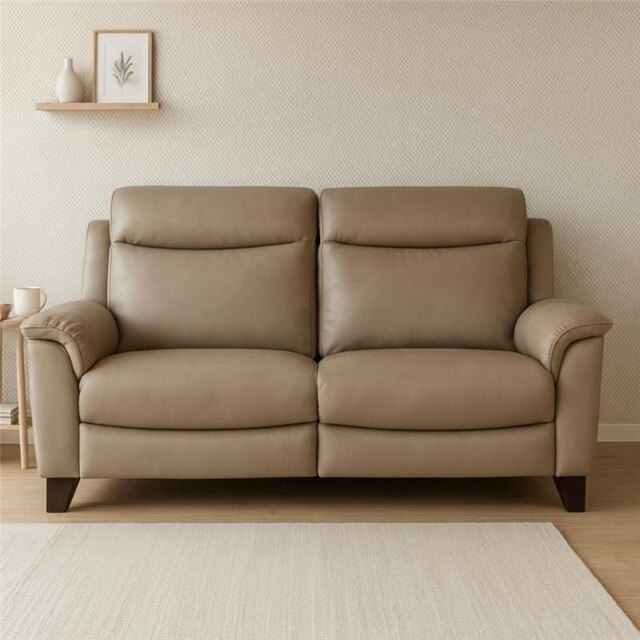 Manhattan 25 Large 2 Seater Sofa Static in Leather - Without Heated ...