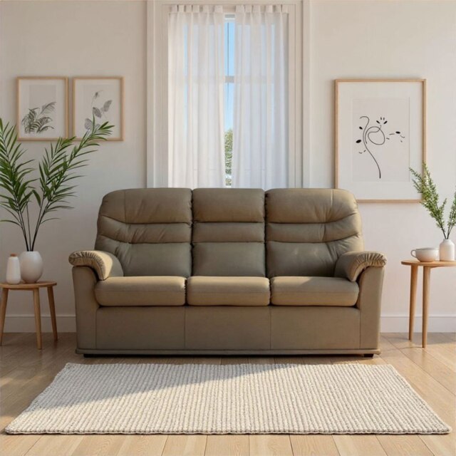 G Plan Malvern 3 Seater 3 Cushion Sofa in Leather - Grade P by Haskins ...