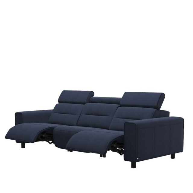 Stressless Emily 3 Seater Power Recliner with Wide Arms in Fabric - 1 ...