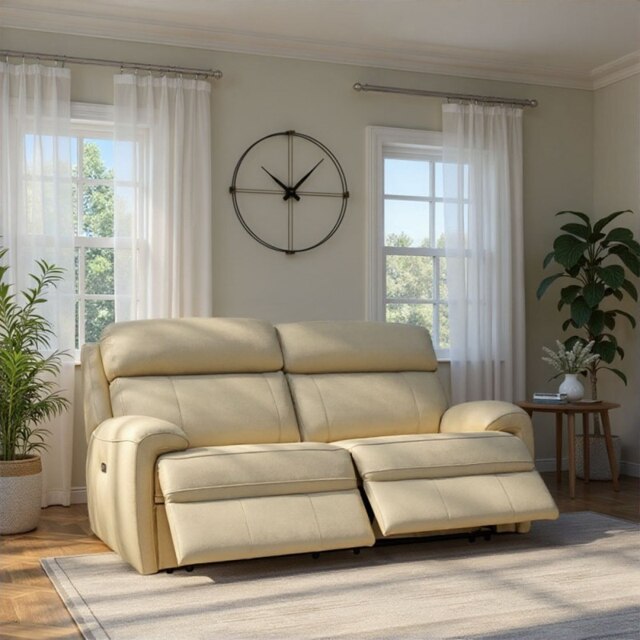 G Plan Hardy 3 Seater Power Recliner Sofa In Leather - Standard - Grade ...