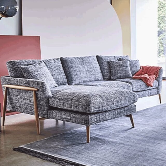 Ercol Forli RHF Chaise Unit in Fabric - Universal Collection by Haskins ...
