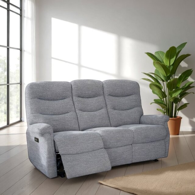 Celebrity Hollingwell 3 Seater Recliner Sofa in Aquaclean - Without ...