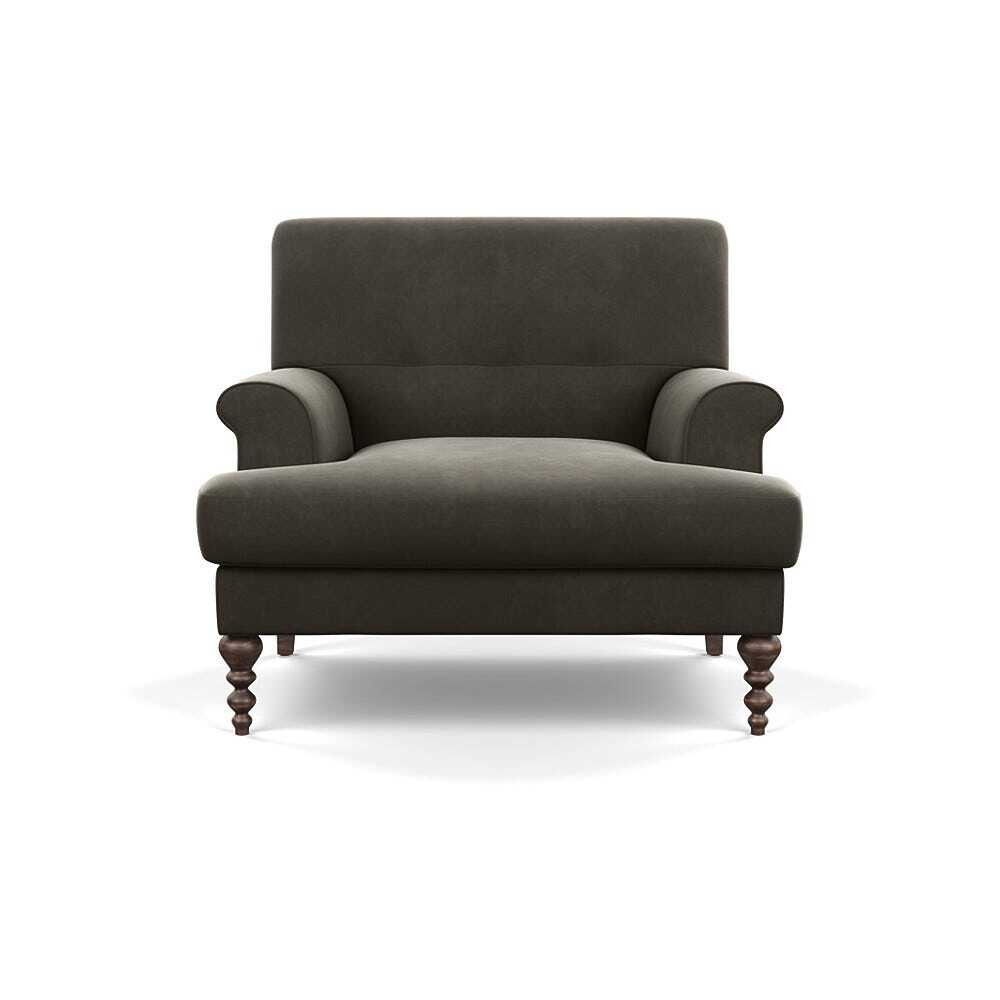 Scp Oscar Formal Armchair Velvet Charcoal Walnut Feet by Heal's ...