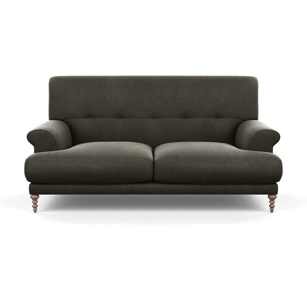 Scp Oscar 2 Seater Formal Sofa Velvet Charcoal Walnut Feet by Heal's ...