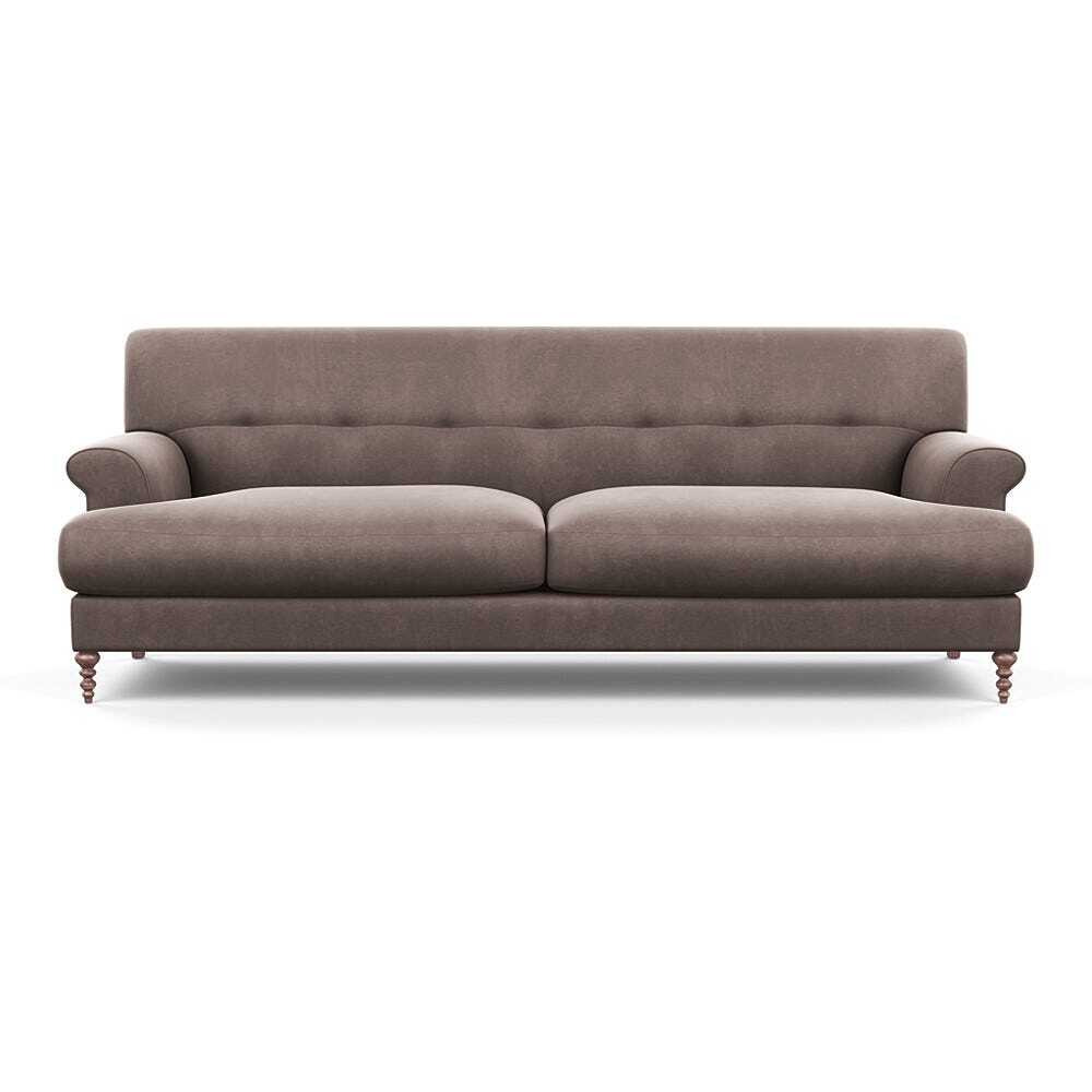 Scp Oscar 3 Seater Formal Sofa Velvet Mink Walnut Feet by Heal's ...