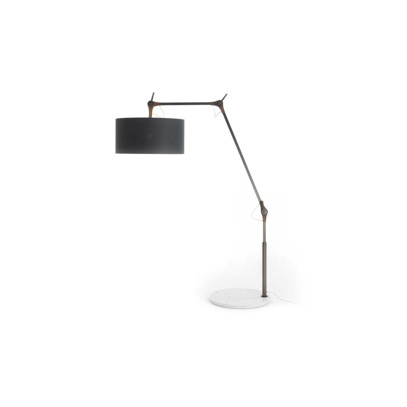 Porada Gary Small Floor Lamp Walnut Marble Base by Heal's | ufurnish.com