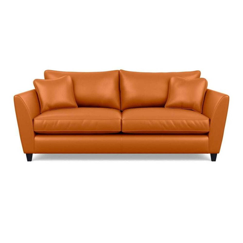 Heal's Torino 4 Seater Leather Sofa Leather Cognac Black Feet by Heal's ...