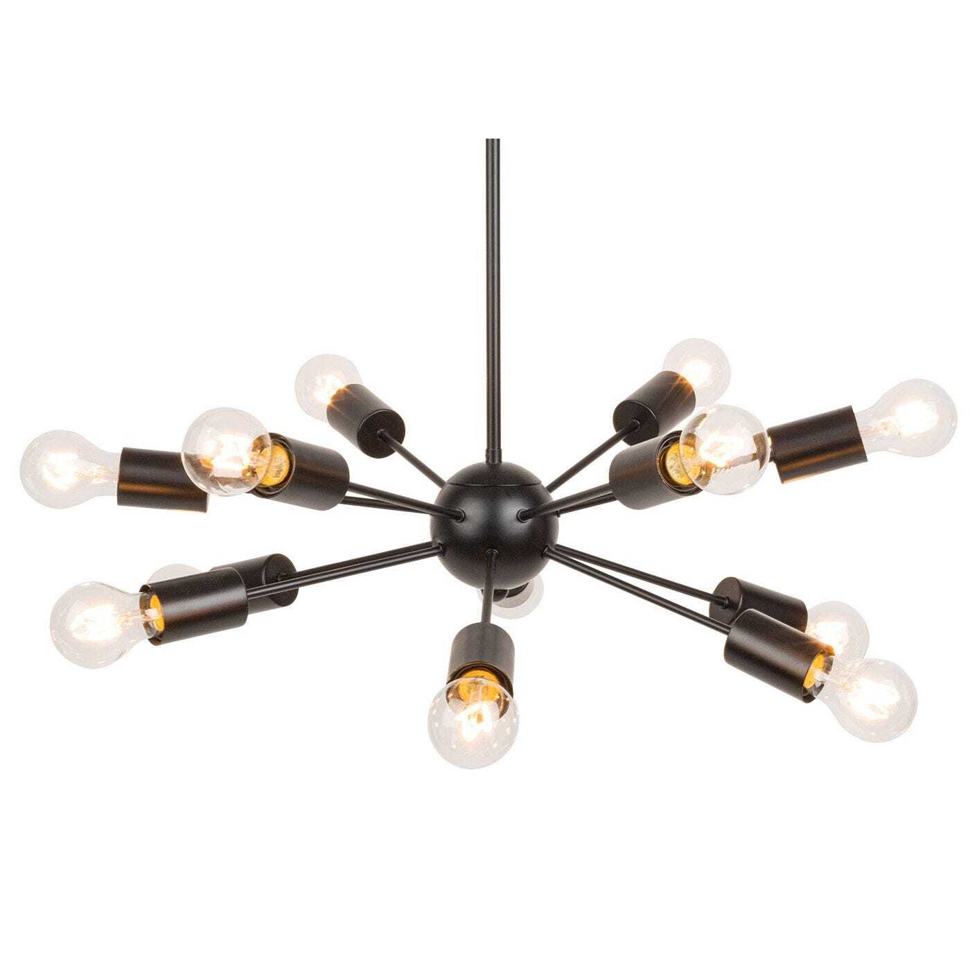 Heal's Mega Junction Chandelier 12 Light Black by Heal's | ufurnish.com