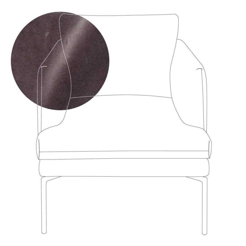 Heal's Matera Armchair Nobilis Velvet Sable Black Feet by Heal's ...