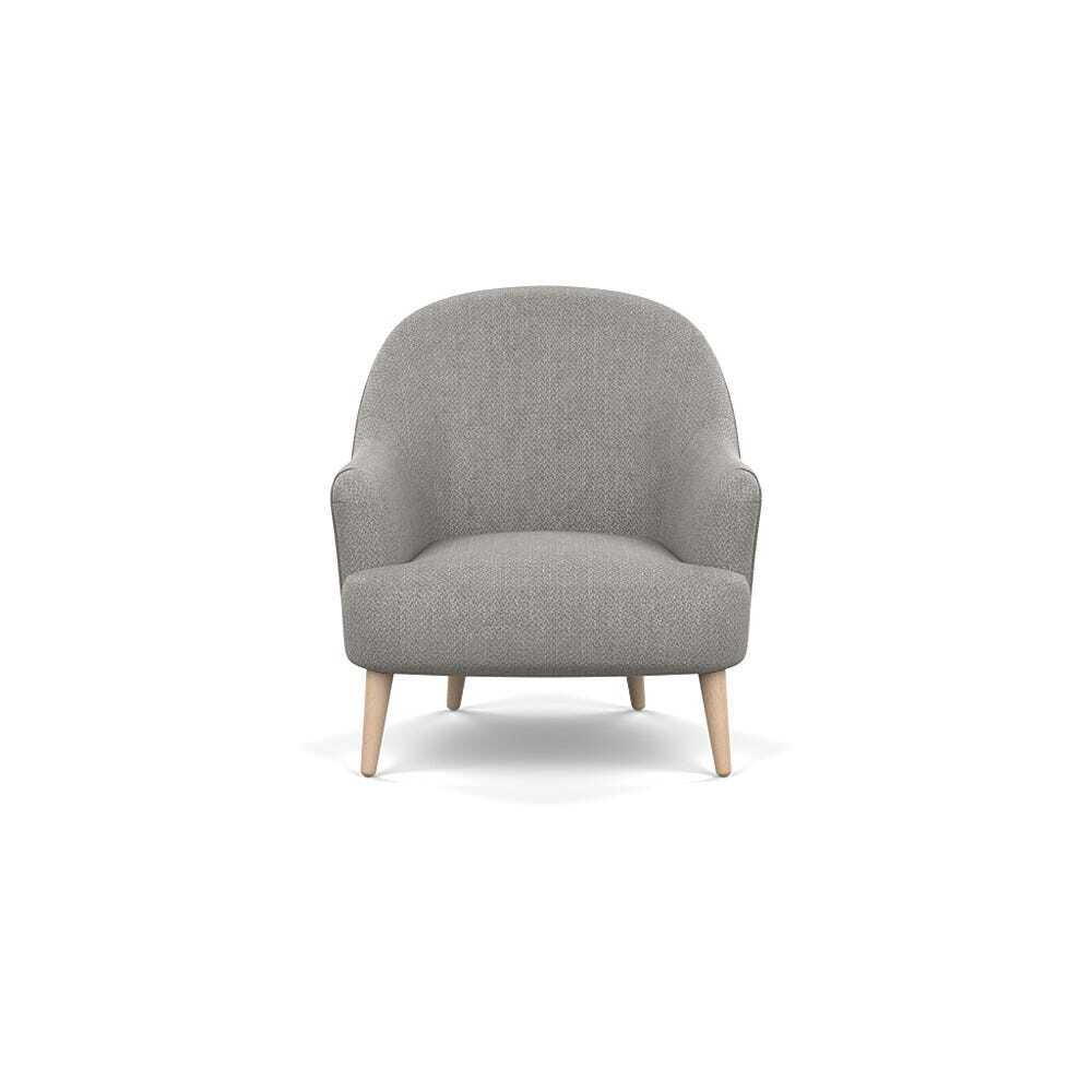 Heal's Elgin Chair Texture Pale Grey Natural Feet by Heal's | ufurnish.com