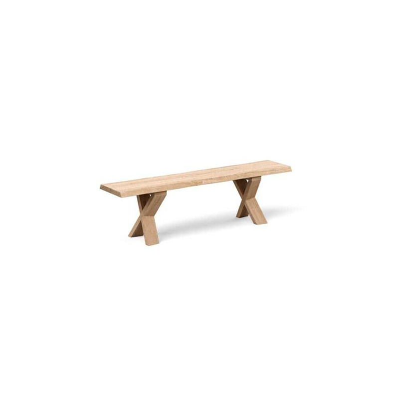 Heal's Oslo Bench 240x35cm White Oiled Oak Natural Edge Not Filled by ...